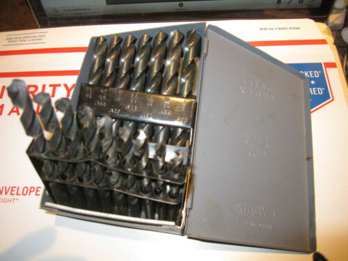VINTAGE HUOT TOOL 16 PIECE HIGH SPEED DRILL BIT SET MADE IN U.S.A. GOOD ...