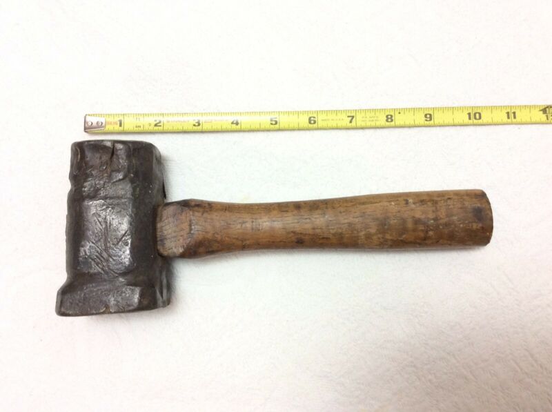 Vintage Rustic Blacksmith Flatter Hammer. 4 Lbs With Handle. Usage or ...