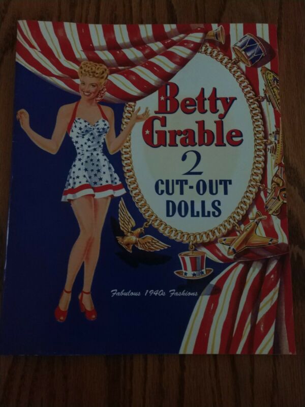 Vintage Uncut 1943 Betty Grable Paper Dolls Wwii Victory Set 1