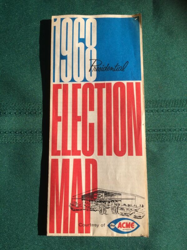 1968 Presidential Election Map, Acme markets -- Antique Price Guide ...