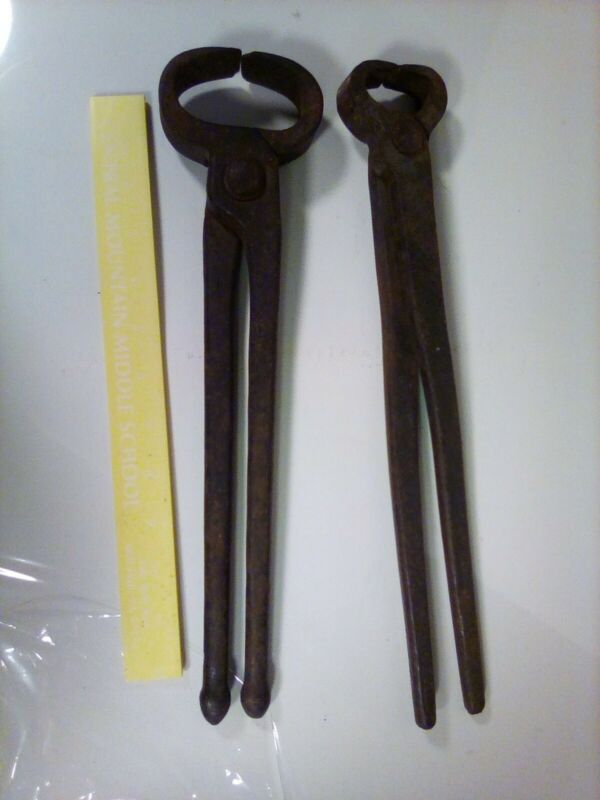 Lot of 2 Vintage Farrier Cobbler Carpenter Nippers -- Antique Price ...