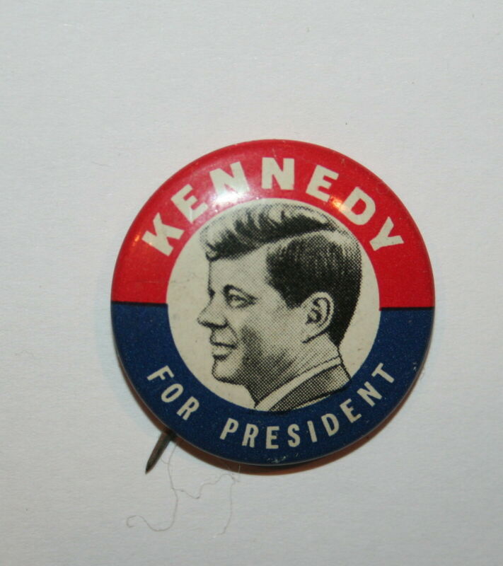 1960 John Kennedy JFK President Campaign Button Political Pinback Pin ...