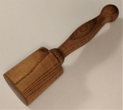 Traditional round woodworker''s mallet. -- Antique Price Guide Details Page