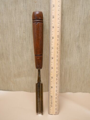 Old Wood carving tools Vintage W. Butcher 3/4" No 7 Sweep Straight ...
