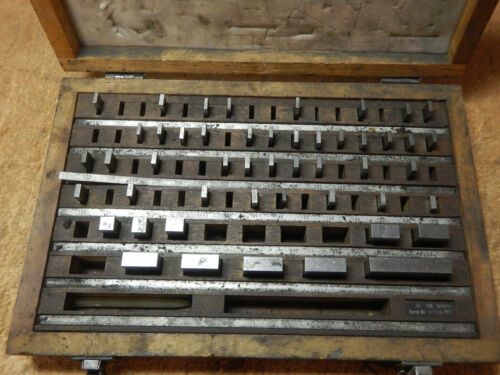 OLDER INCOMPLETE FOWLER GAGE BLOCK SET MACHINIST TOOLING LOT C ...
