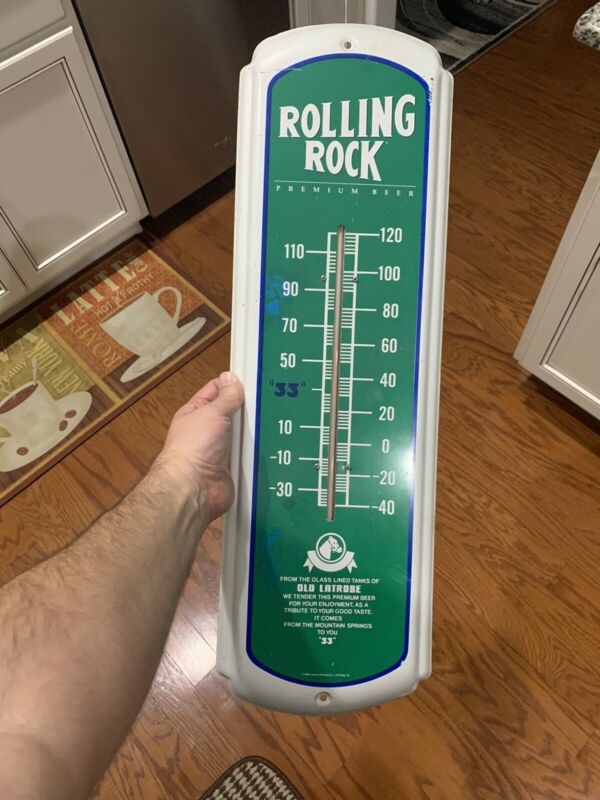 Vintage Rolling Rock Premium Beer Thermometer Great Color , Great Size ...