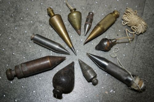 antique estate lot PLUMB BOB collection construction tool -- Antique ...