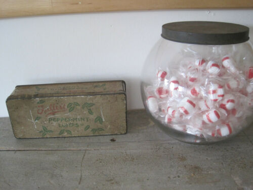 1930''s-40''s FULLERS''S Peppermint Lumps Tin Box Closing Lid Primitive ...