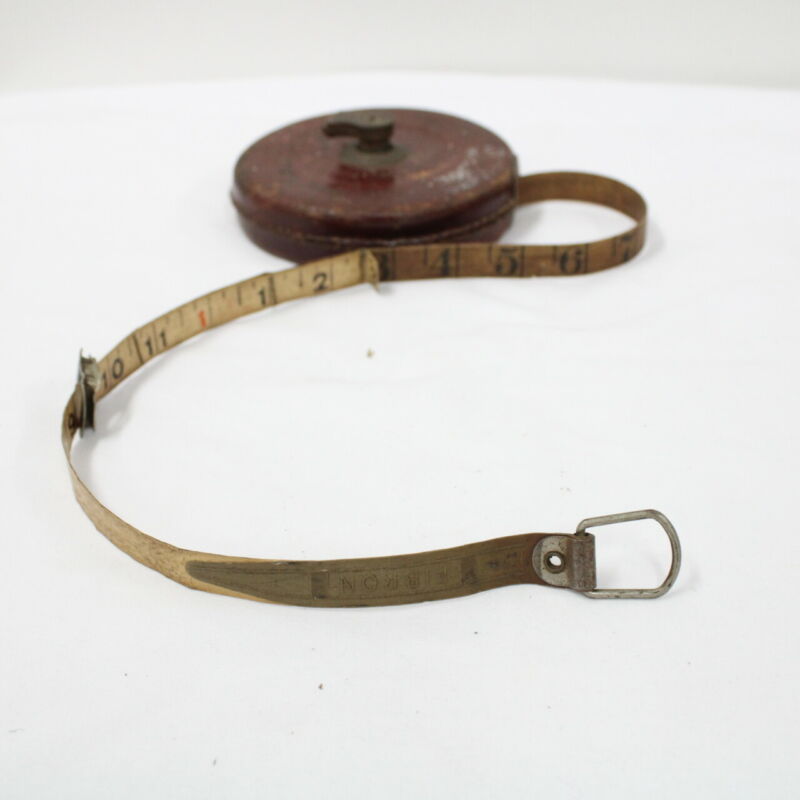Vintage Leather Covered Measuring Tape 66 ft long Made in England #710 ...