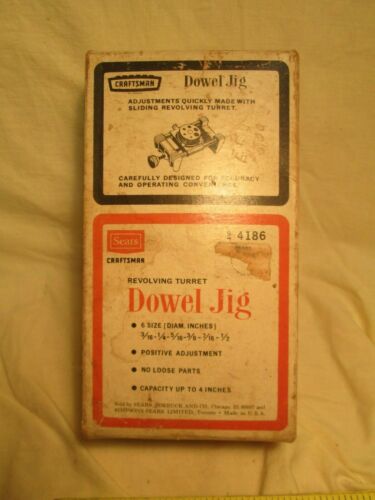 Vtg Craftsman 9 4186 Revolving Turret Dowel Jig in Box with Hints Sheet ...