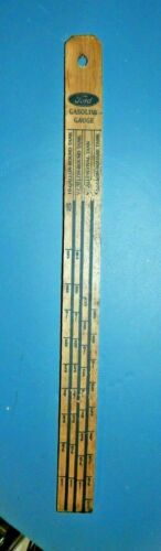 FORD MODEL "T" WOOD MEASURE STICK RULER for GAS TANK w Gallon Measures ...