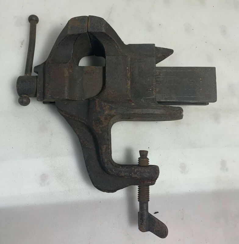 Nice Vintage Antique Stanley Victor No 745 Portable Bench Vise Anvil ...