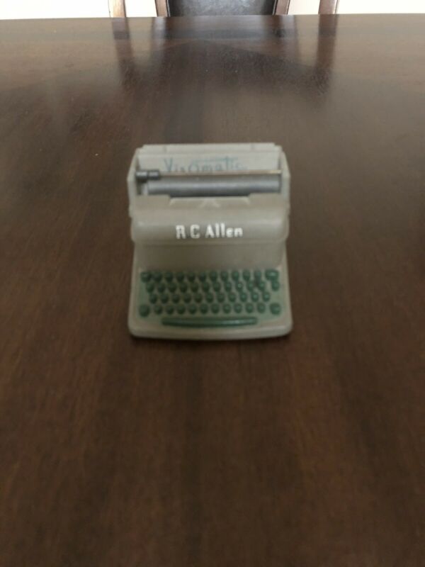 R.C. ALLEN TYPEWRITER MINIATURE METAL PAPERWEIGHT VINTAGE SALESMAN ...