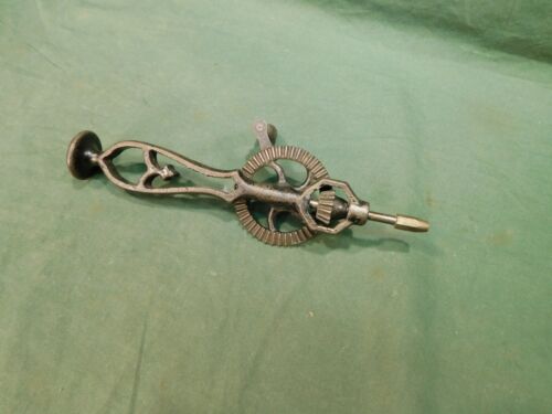 Vintage Jewelers Type Drill Hand Crank Cast Iron Frame Ornate Nice ...