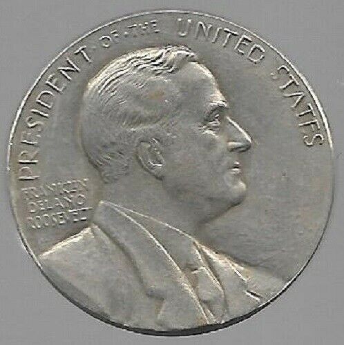 FRANKLIN ROOSEVELT US CAPITOL 1937 INAUGURATION POLITICAL MEDAL TOKEN ...