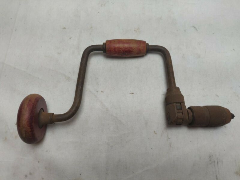 Vintage Manual Hand Crank Drill Tool Red -- Antique Price Guide Details ...