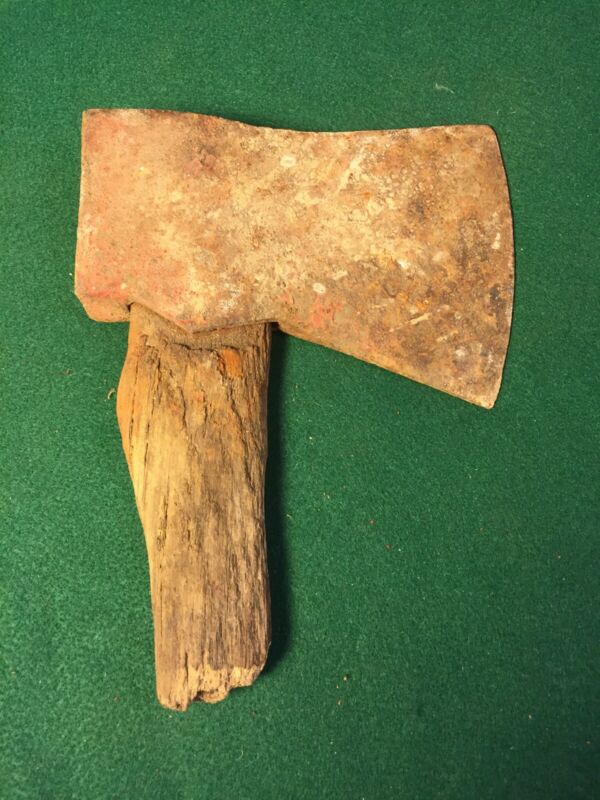 Vintage Axe Head Single Bit Unmarked Red Paint -- Antique Price Guide ...
