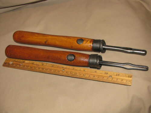 2 ANTIQUE VINTAGE ATKINS No 10 Crosscut Logging Saw Loop Handles ...