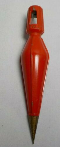 Vintage No. 170 Stanley 5 oz. Cast Metal Plumb Bob with Steel Tip Red ...