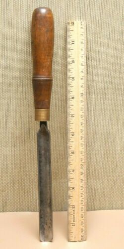 Old wood tools Vintage James Swan 3/4" No.6 sweep straight wood carving ...
