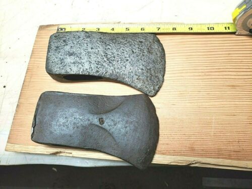 Lot of 2 Vintage Single Bit Axe Heads One w Beveled Cheek Phantom ...