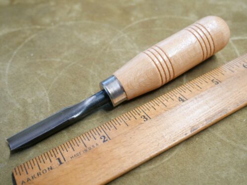 WOOD TOOLS SHORT 3/8" No 7 SWEEP STRAIGHT WOOD CARVING GOUGE CHISEL ...