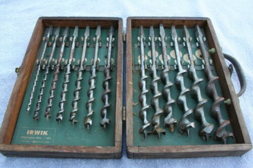 Vintage 13 Piece Irwin Auger Drill Bit Set in Box -- Antique Price ...