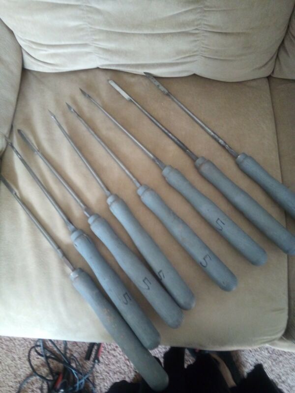Vintage set of Woodworkers Gouges/Wood Turning Tools -- Antique Price ...