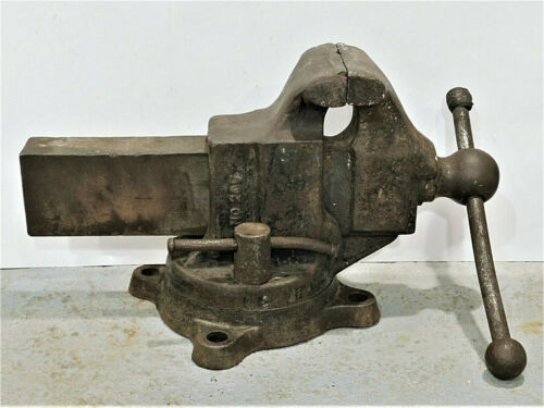 Antique Pat.1914 Reed No. 205 Swivel Bench Mount Machinist Vise 90 lb ...