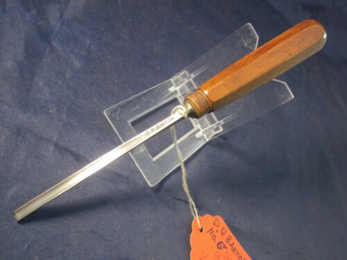 D R BARTON 1/4" NO 6 STRAIGHT GOUGE WOOD CARVING CHISEL ANTIQUE VINTAGE ...