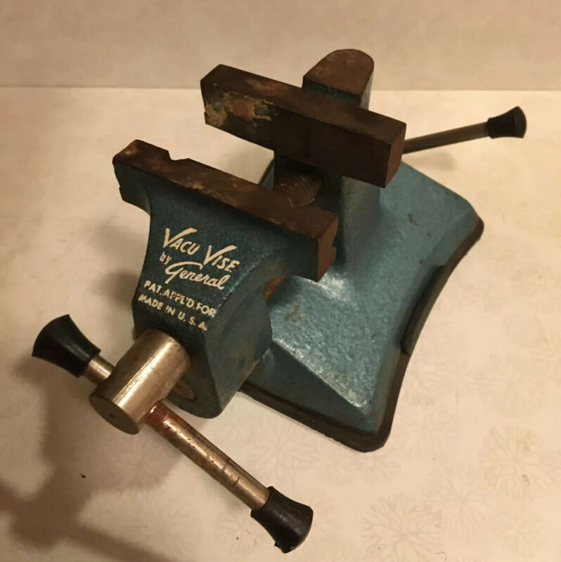 Vintage General Vacu Vise Benchtop Vacuum Base Bench Table Vice Good ...