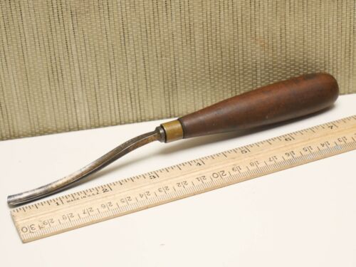 Old tools Vintage Buck Brothers Long bent 1/4" No. 6 sweep wood carving ...