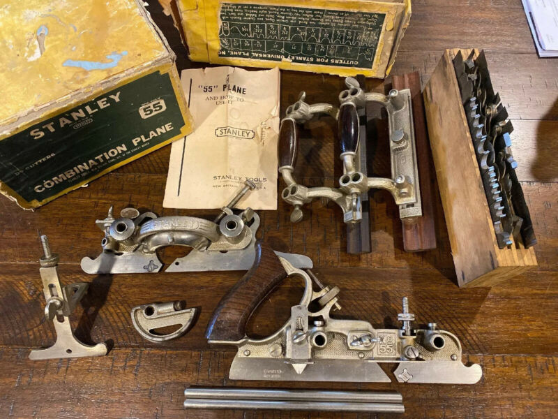 stanley no 55 plane, unused original condition in original box with 55 ...