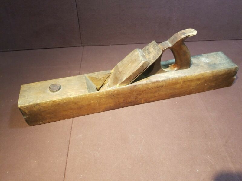 Antique Wood Wooden Block Plane Planer 22" Long Sandusky Tool Co. #19 ...