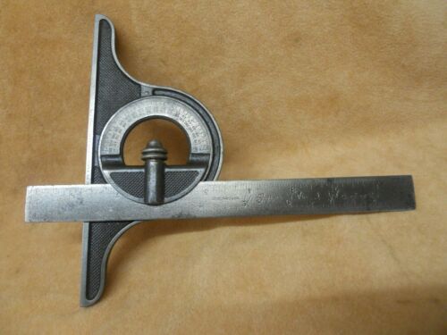 VINTAGE THE L.S. STARRETT Co-No 12 COMBINATION SQUARE PROTRACTOR HEAD ...