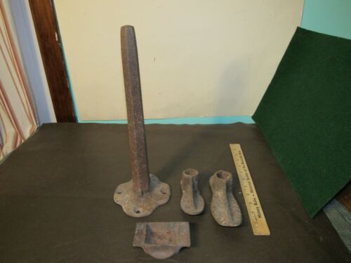 Vintage Cast Iron Shoemaker Cobbler Shoe Repair Stand and 2 Forms ...