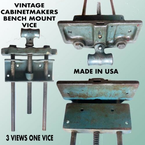VNTAGE CABINET MAKERS BENCH VICE WITH 10" JAWS &101/2" REACH MADE IN ...