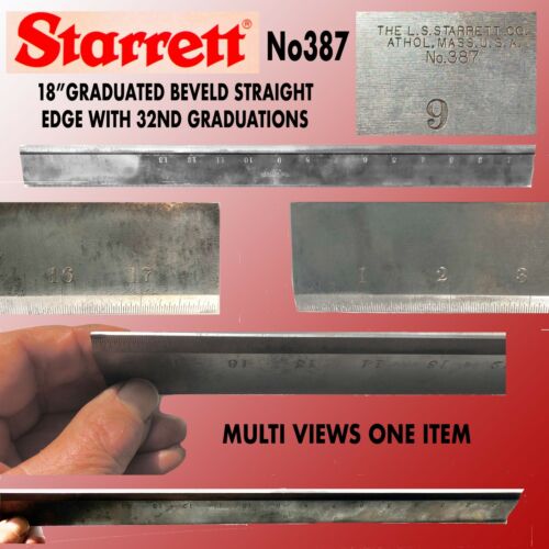 STARRET #387 18" GRADUATED BEVELED STRAIGHT EDGE WITH 32ND GRADUATIONS ...