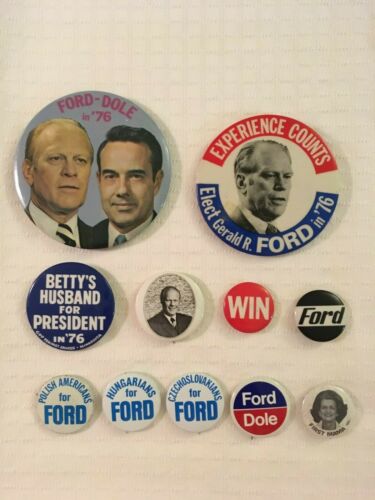 Gerald Ford 1976 campaign pin button political -- Antique Price Guide ...