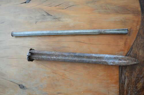 LOT OF 2 VINTAGE MASONRY BITS,STAR HAND STONE CHISEL,BLACKSMITH TOOL ...