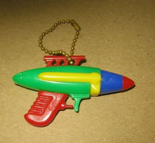 Vintage Plastic Multi-colored Toy Space Ray Gun Keychain Charm Lional ...