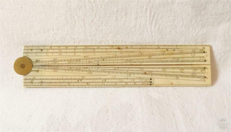 FINE QUALITY ANTIQUE 19TH CENTURY FOLDING MATHEMATICAL RULER -- Antique ...
