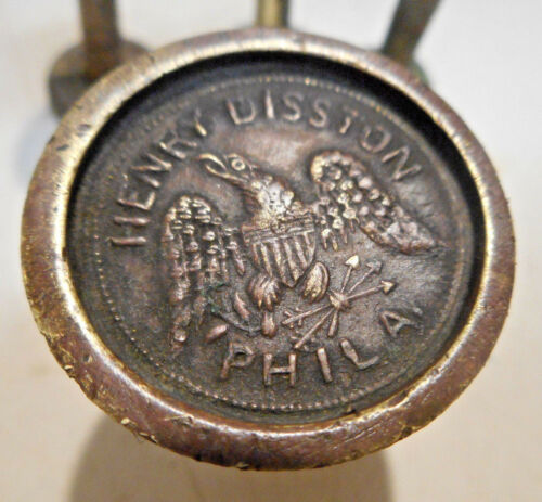 L2635- Antique HENRY DISSTON EAGLE MEDALLION 1" Split Nut 1850s w/ nut ...