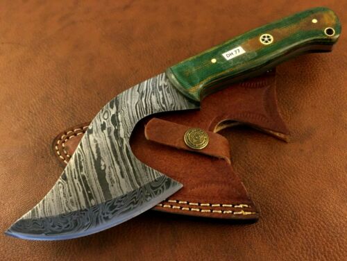 Handmade Custom Damascus Steel Hatchet Axe Functional Camping Dh77