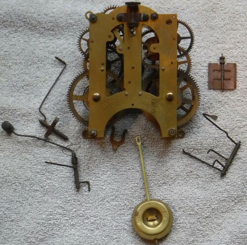 Antique Ansonia Clock Movement Plus Pendulum -- Antique Price Guide ...