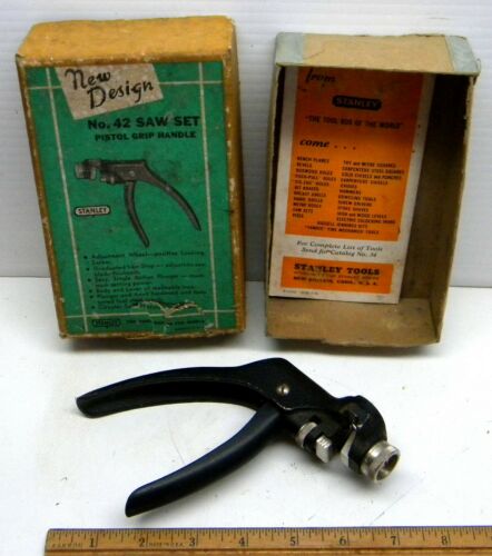 STANLEY NO 42 HAND SAW TOOTH SET BOX CROSS CUT BUCK CIRCULAR 2 MAN ...