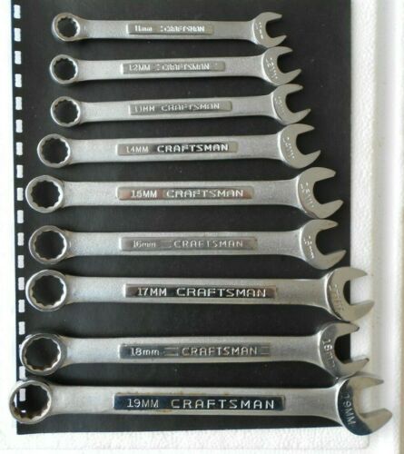 Vintage Craftsman Metric Combination Wrenches 11MM - 19MM Series -V- Made USA -- Antique Price ...