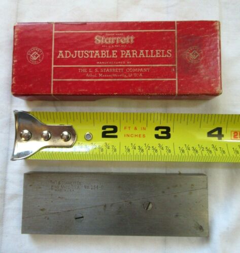 STARRETT Adjustable Parallels No. 154D w/ Original Box -- Antique Price ...