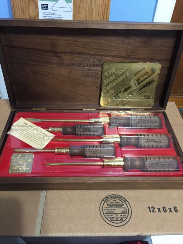 MAC TOOLS LIMITED EDITION 24K GOLD PLATED 5PC SCREWDRIVER SET SD 1986 ...