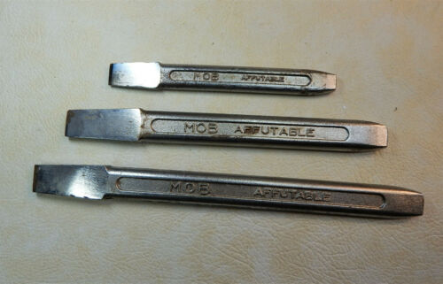 Set of 3 Blacksmith Cold Chisels -- Antique Price Guide Details Page